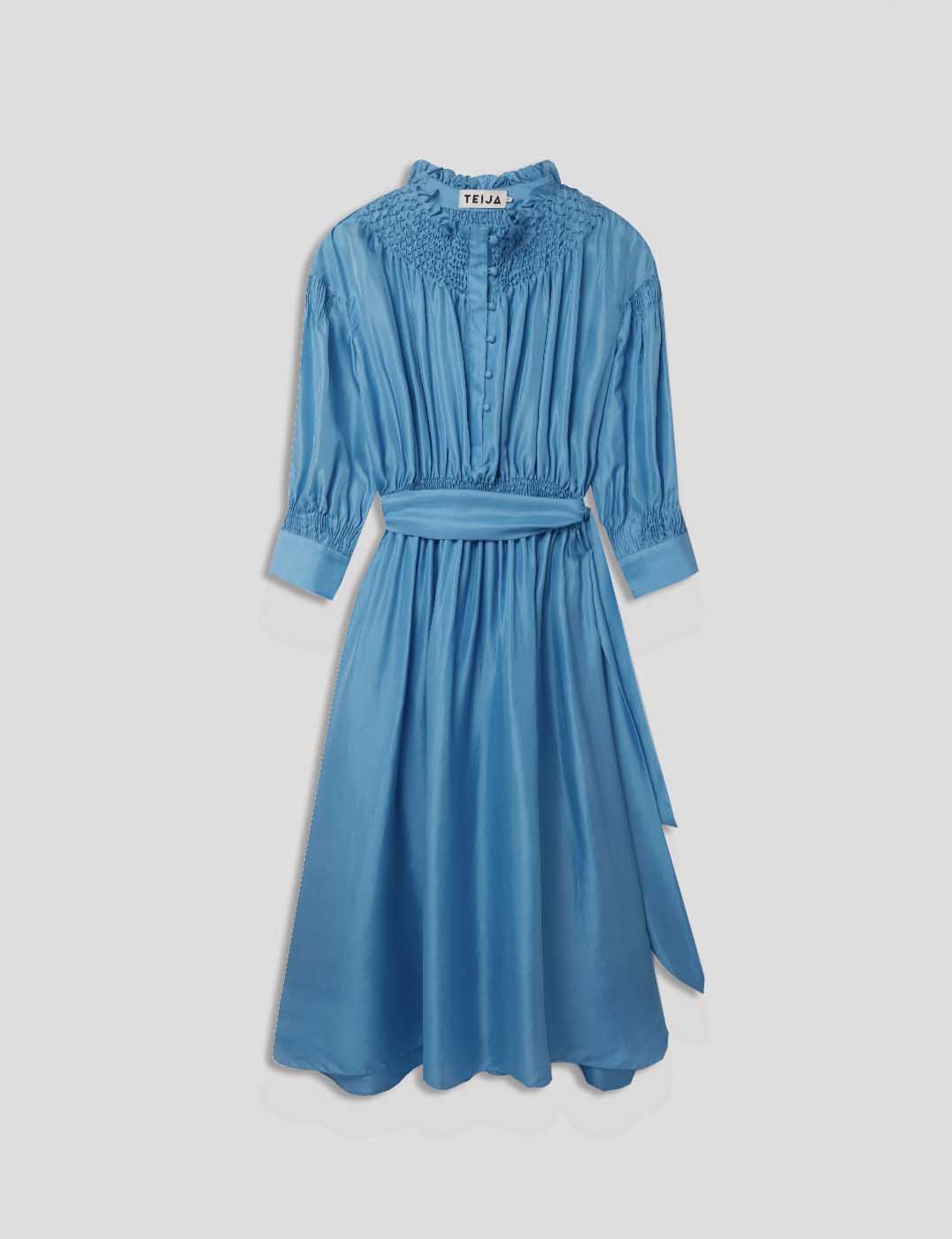 Agnes Dress in blue– TEIJA